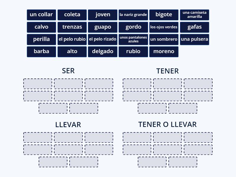 Clasifica según el verbo - Group sort