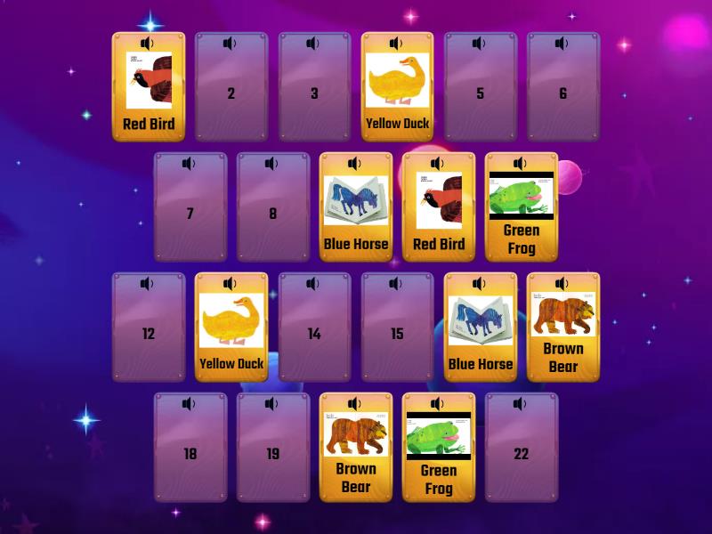 Brown Bear - Memory Game - Matching pairs