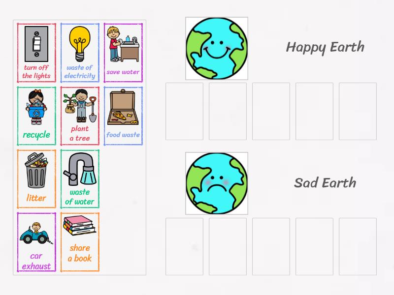 Happy Earth vs Sad Earth - Group sort