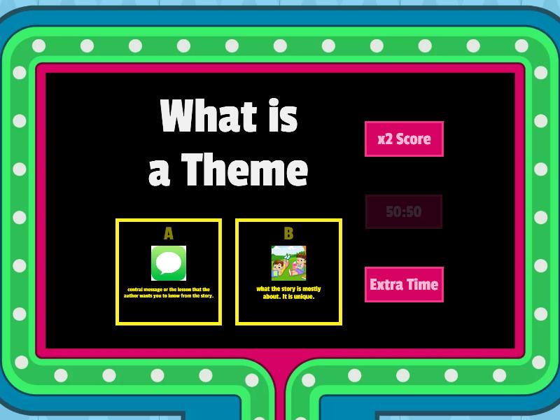 Theme VS Main Idea - Gameshow quiz