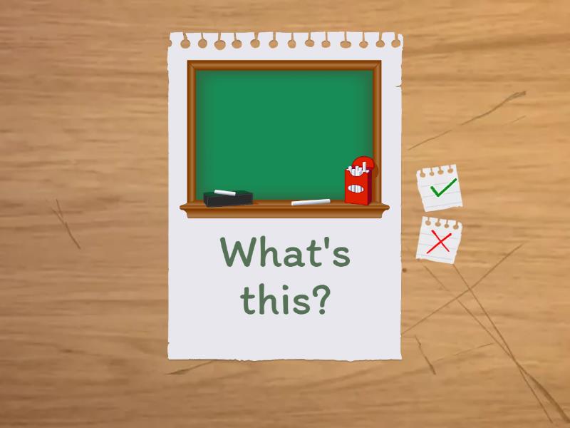 School objects - Flash cards