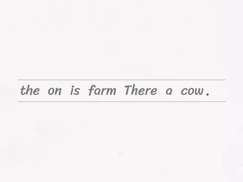 There is there are word order. - Unjumble