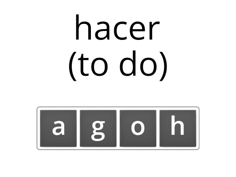 Irregular "YO" forms - Anagram