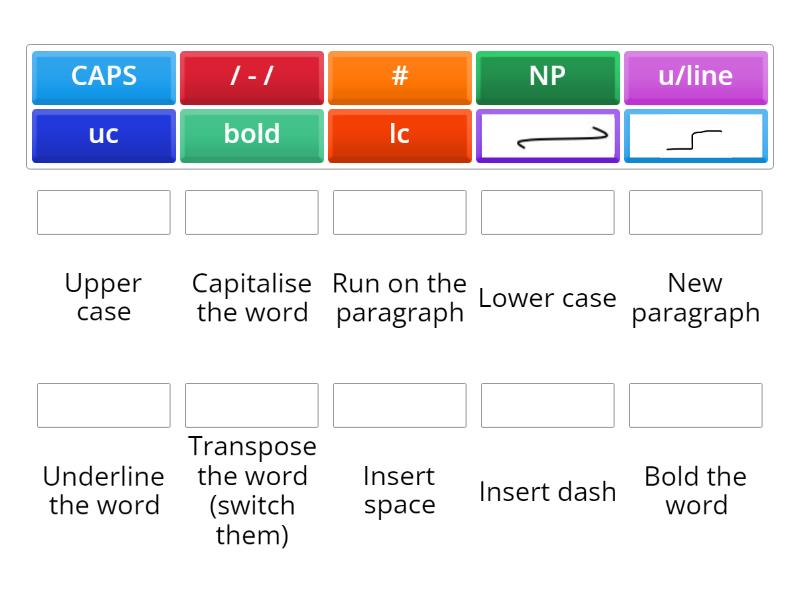 Manuscript Correction Icons - Match up