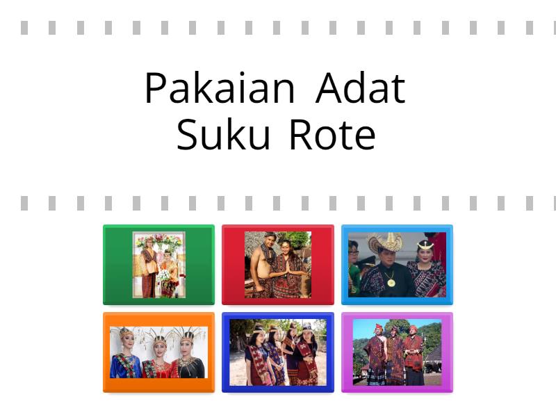 GAMES PAKAIAN ADAT SUKU DI NTT - Find the match