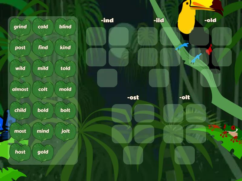 -ind, -ild, -old, -ost, -olt - Group sort