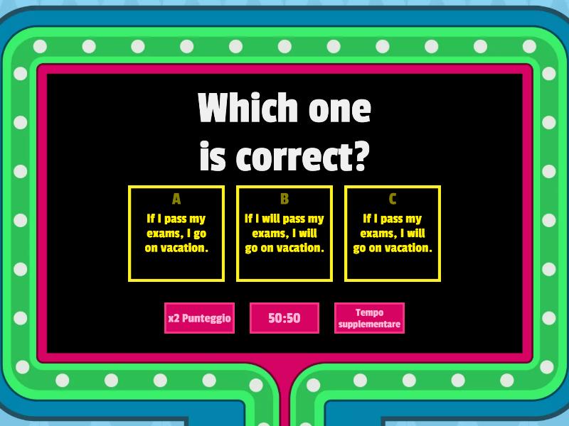 FIRST CONDITIONAL - Gameshow quiz