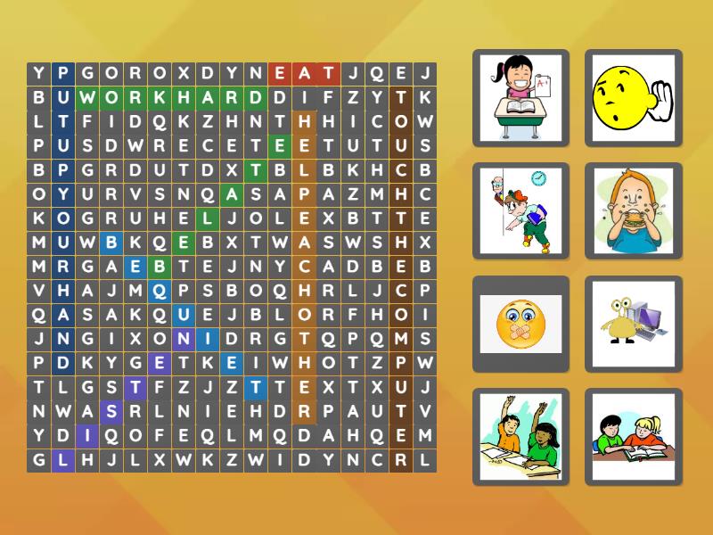 PP3 Classroom rules - Wordsearch