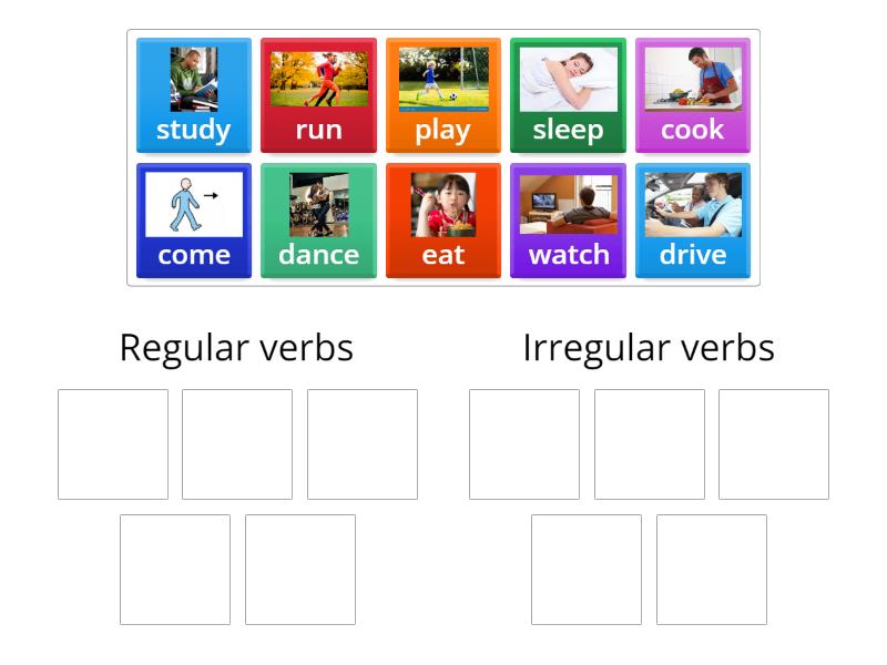Regular and irregular verbs - Group sort