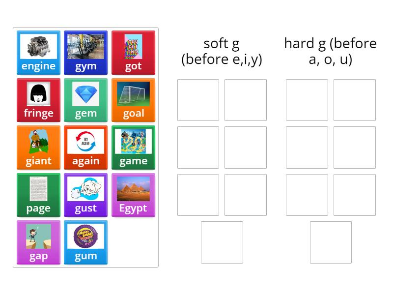 soft g and hard g sort - Group sort