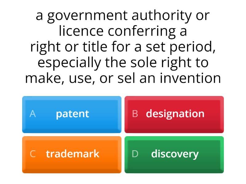 Intellectual Property Law - Quiz