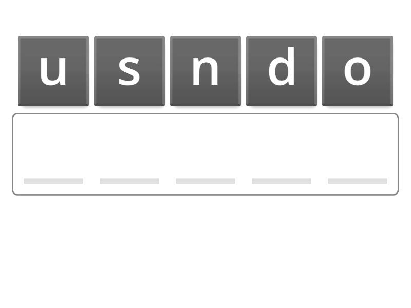 GW B1+ U1 stative verbs - Anagram