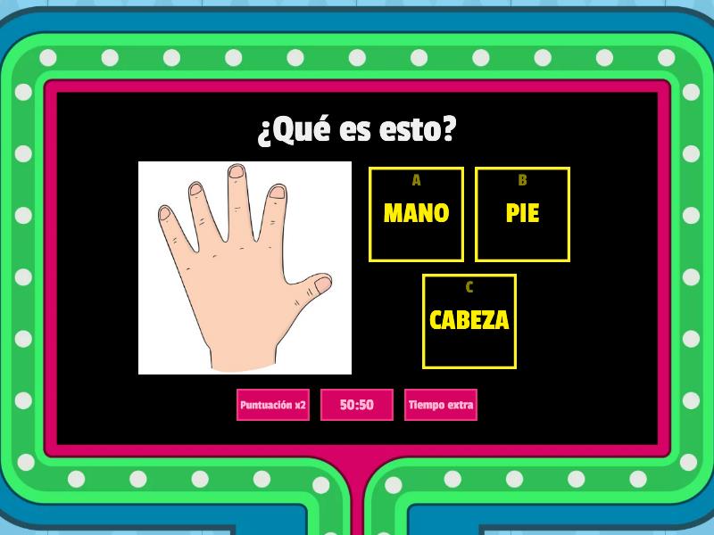 PARTES DEL CUERPO - Gameshow quiz
