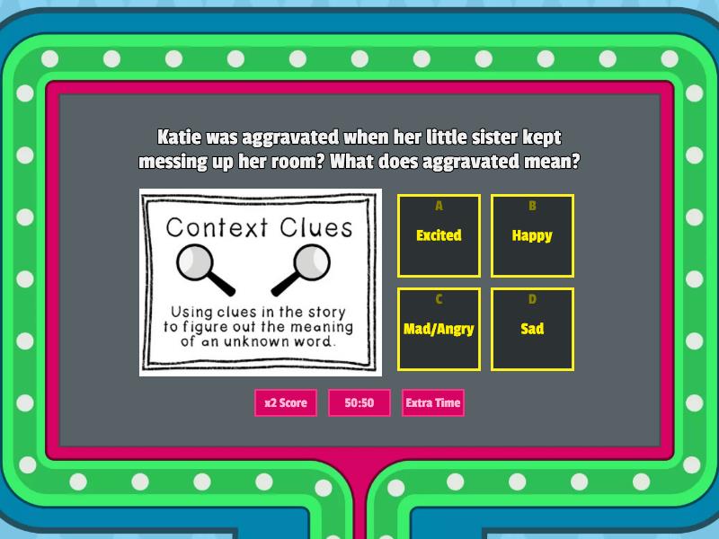 Context Clues Quiz - Gameshow quiz