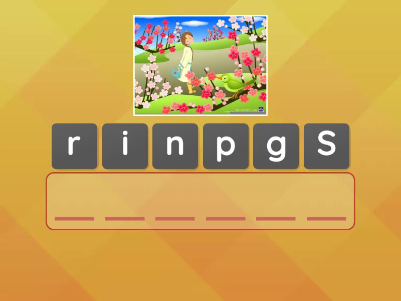 Spring Vocabulary - Anagram