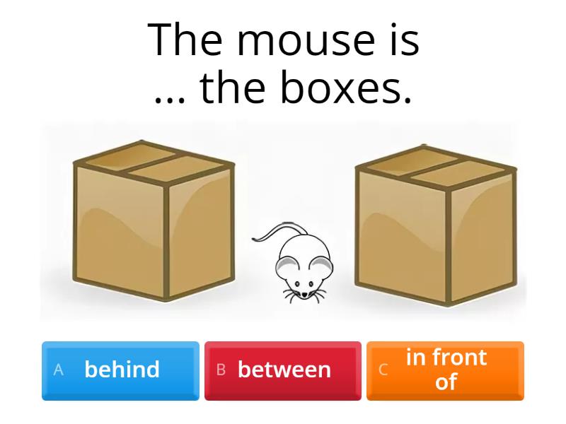 Prepositions of place (between, opposite, next to, behind, in front of ...