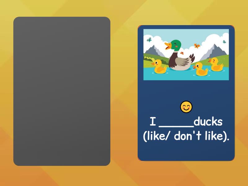 I like / I don't like - Speaking cards