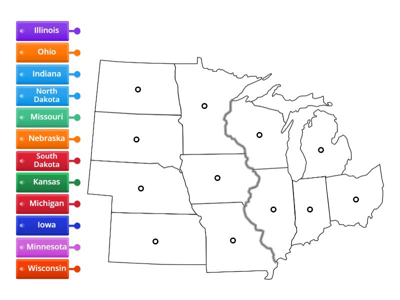 Midwest Region - Labelled diagram