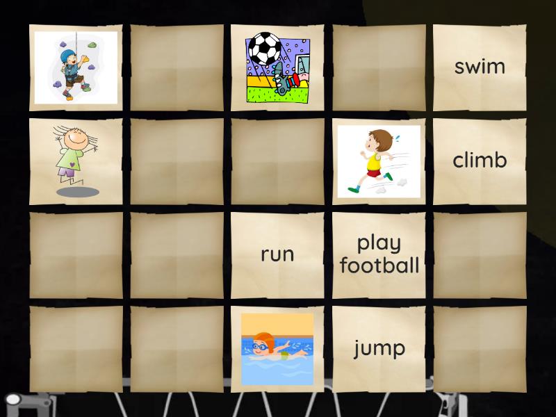 Guess What 1 U7 action verbs - Matching pairs