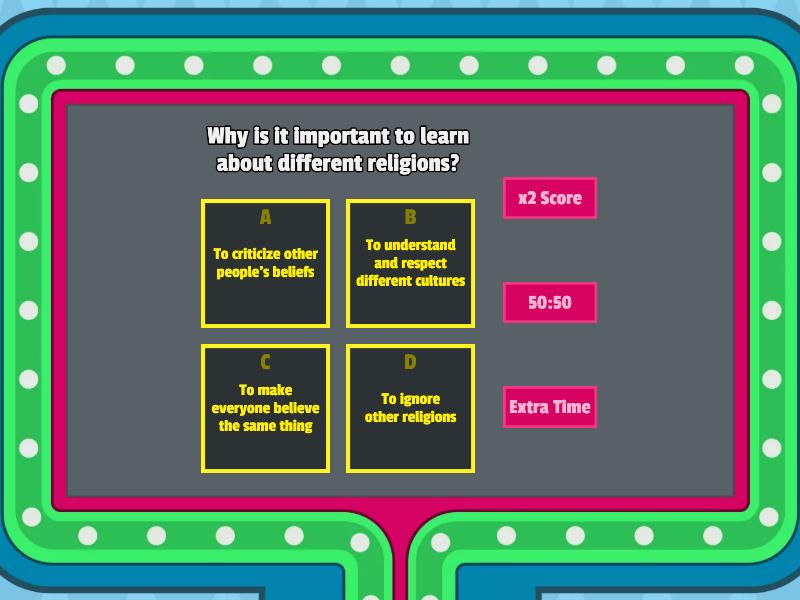 The Importance of Learning Different Religions - Game show de TV
