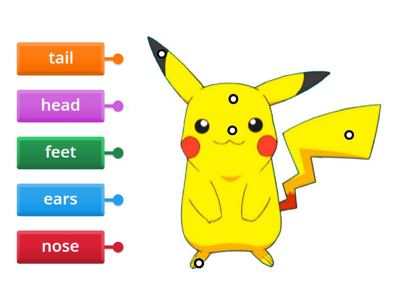 Pikachu - Labelled diagram
