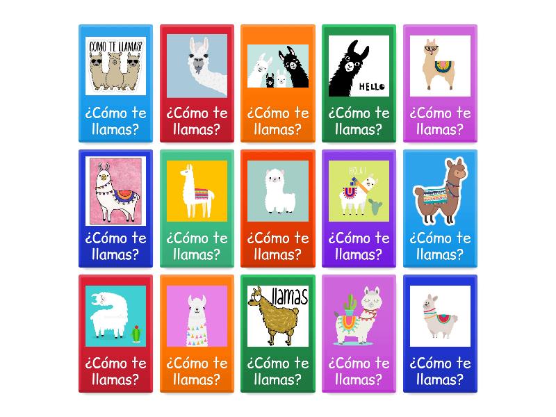 ¿Cómo te llamas? - Flip tiles