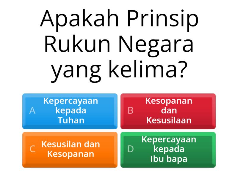 KUIZ RUKUN NEGARA - Quiz