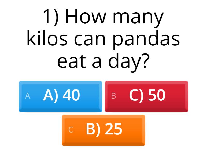 misunderstood animals - pandas - Quiz