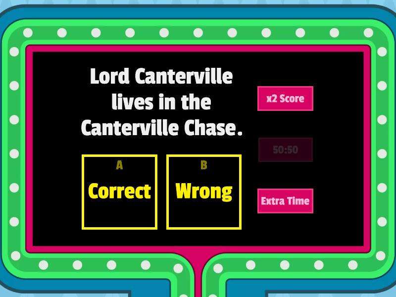 The Canterville ghost (Chapter 1, 2) - Gameshow quiz