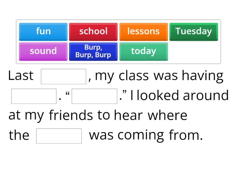 An Embarrassing Incident - Complete the sentence