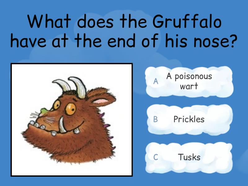 THE GRUFFALO READING COMPREHENSION 2 - Quiz