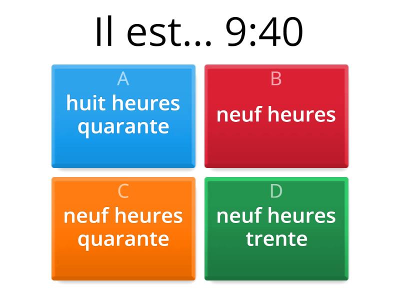 de L'heure - Quiz