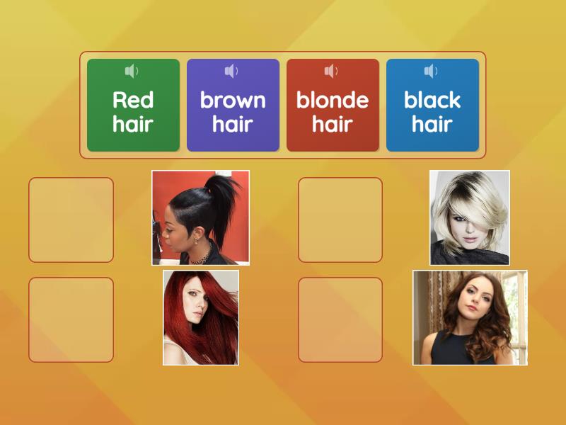 Describing people hair color - Match up