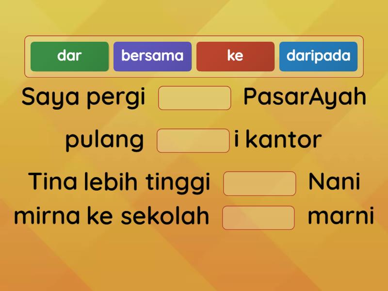 kata sambung - Complete the sentence