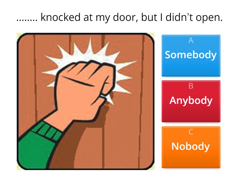 Somebody anybody nobody - Quiz