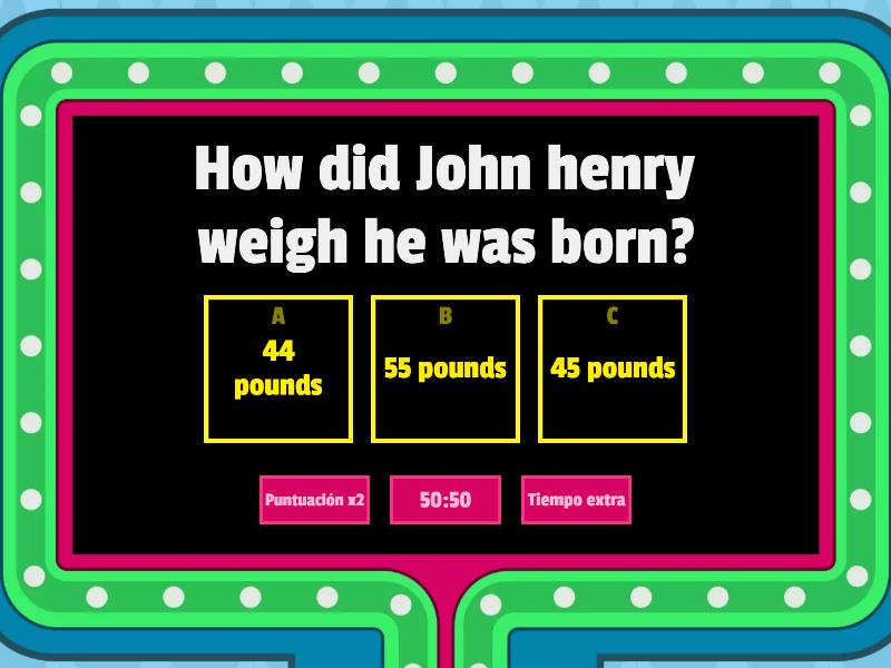 Johnny henry - Gameshow quiz