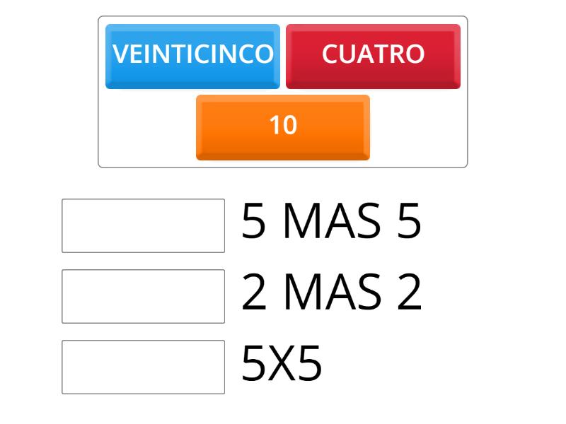 LOS NUMEROS - Match up