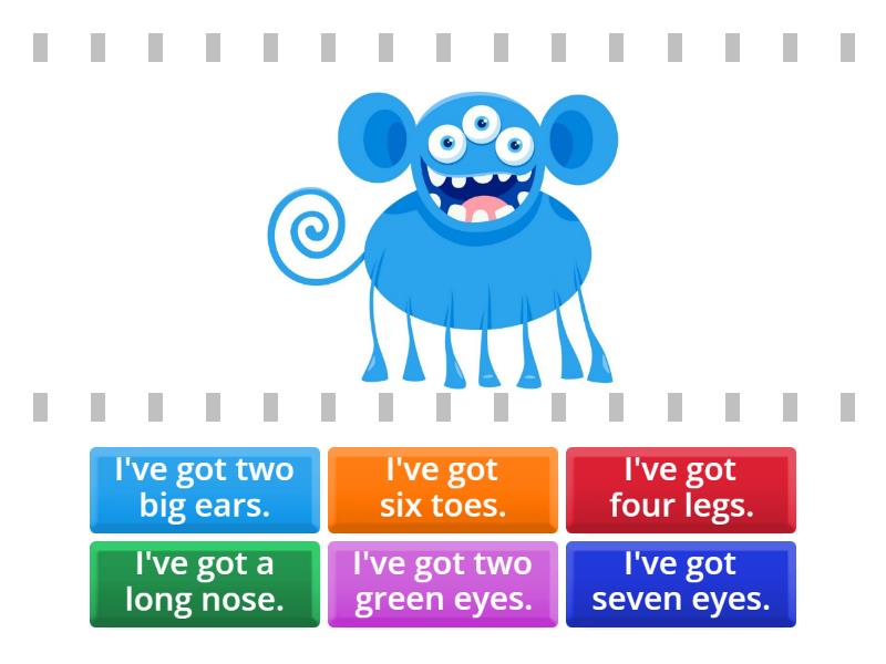 Monsters - Body parts - Find the match