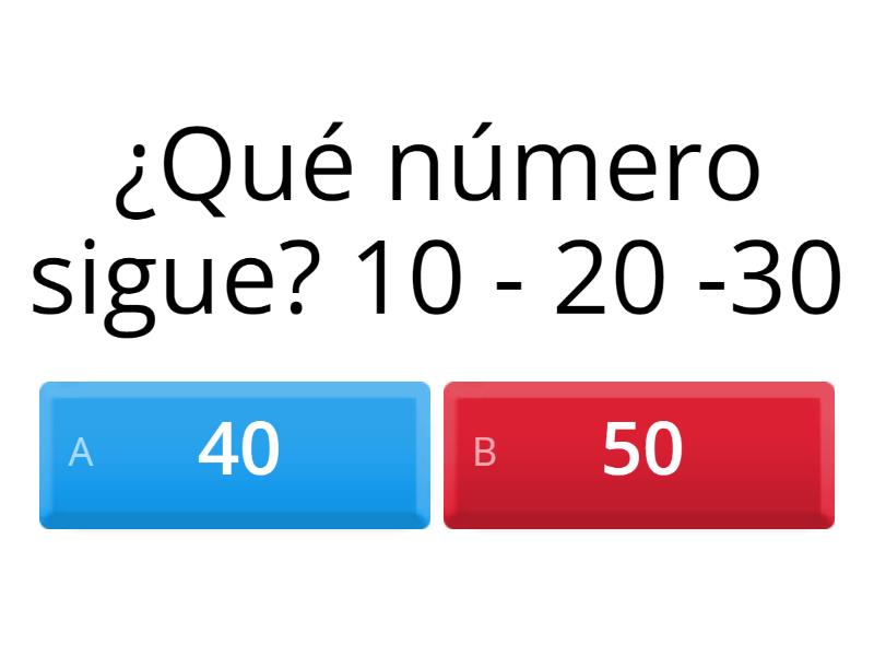 CONTANDO DE 10 EN 10 - Cuestionario