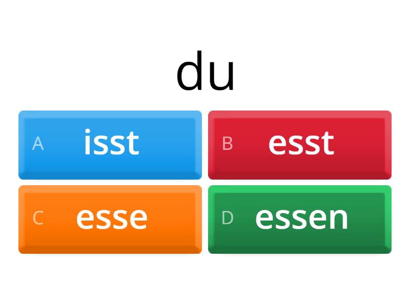 verb essen - Quiz