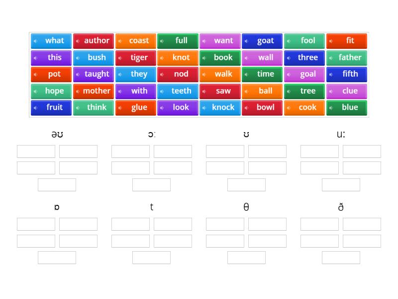 Sound cubes - Group sort