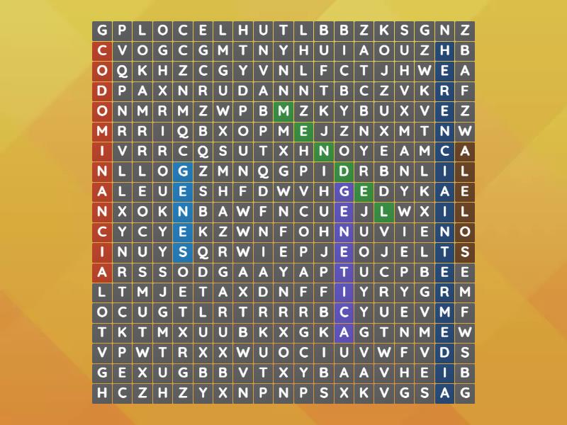 Sopa de letra Genetica - Wordsearch