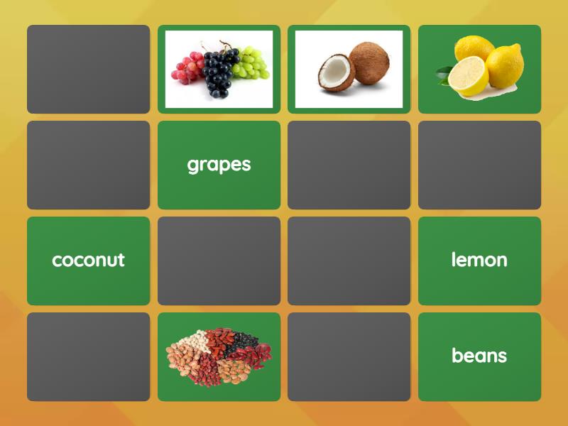 AS 2 Unit 8 food (anaram) - Matching pairs