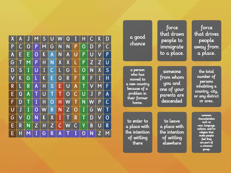 Migration - Wordsearch