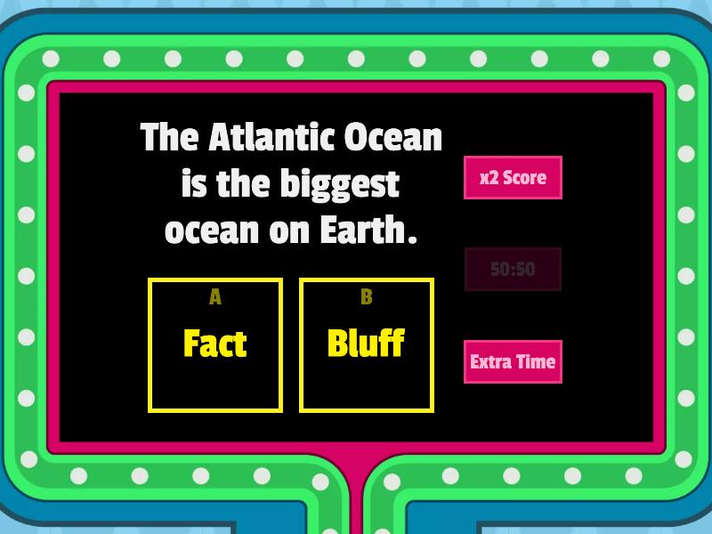 Fact or Bluff Game for Grade 10 - Gameshow quiz
