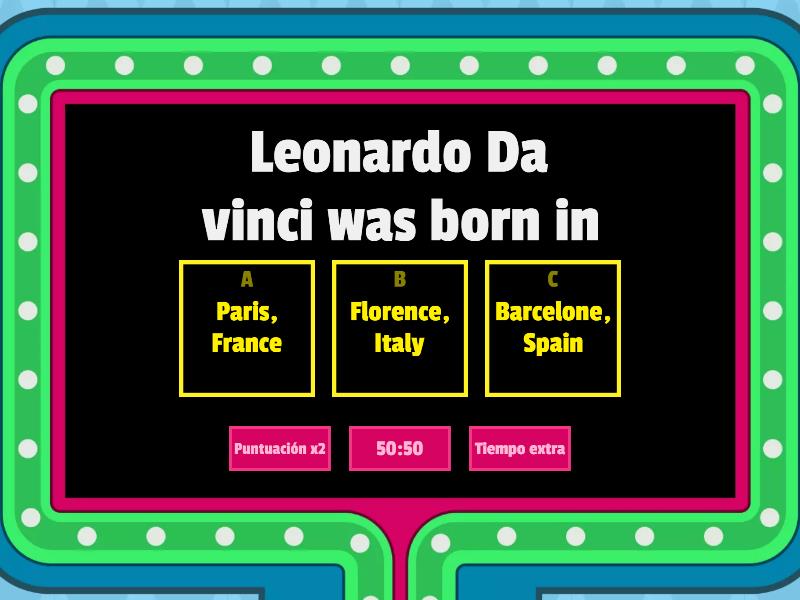 Leonardo Da Vinci - Gameshow quiz