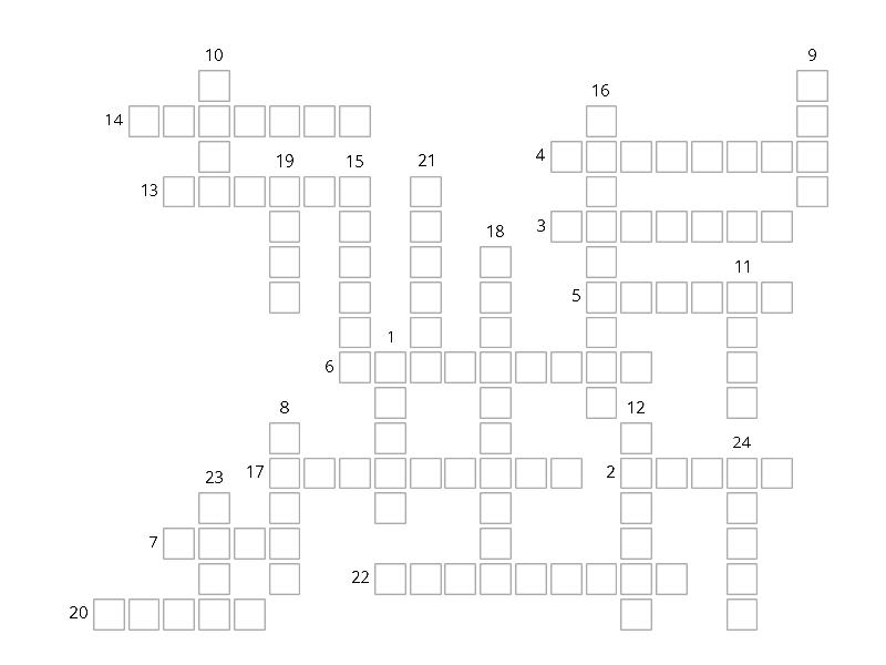 Project 5 Unit 3C - Nouns and adjectives (crossword) - Crucigrama