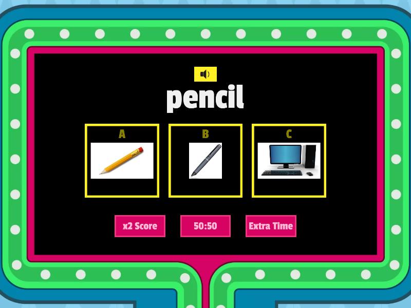 School Objects - Gameshow quiz