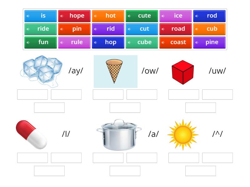 Alphabet and Relative Vowel Sounds Part 2 - Group sort