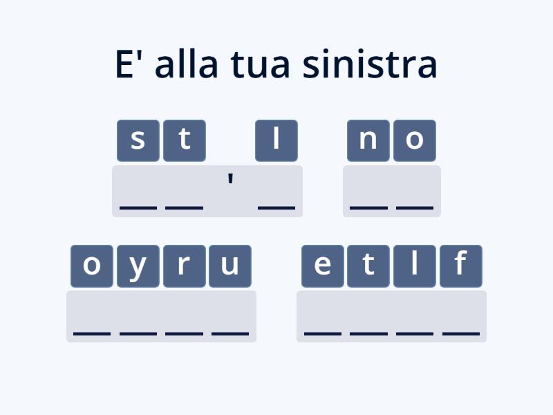 Directions and locations - Anagram